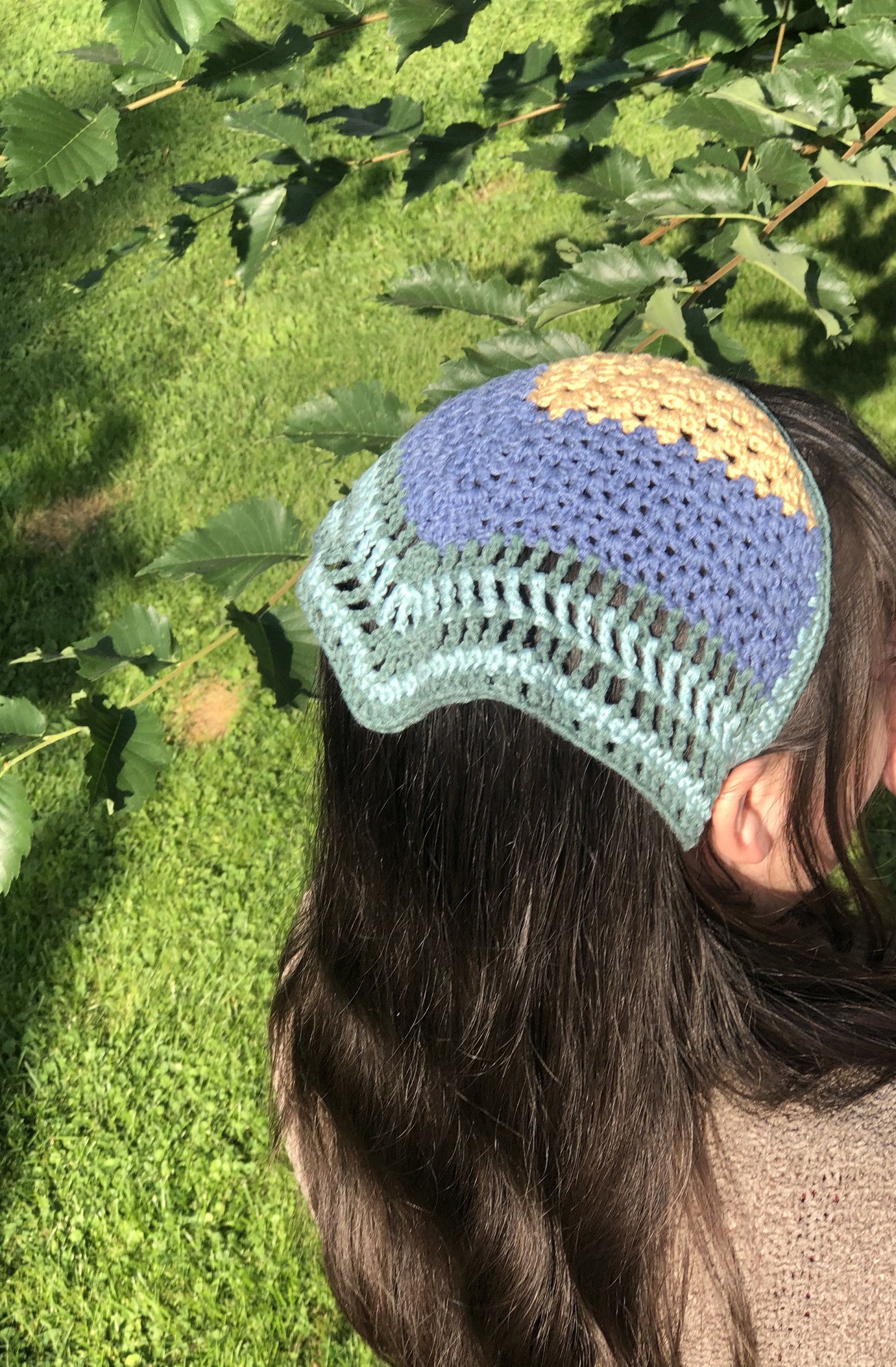 Handmade Crochet Cottagecore Sunset Bandana Accessory - Etsy