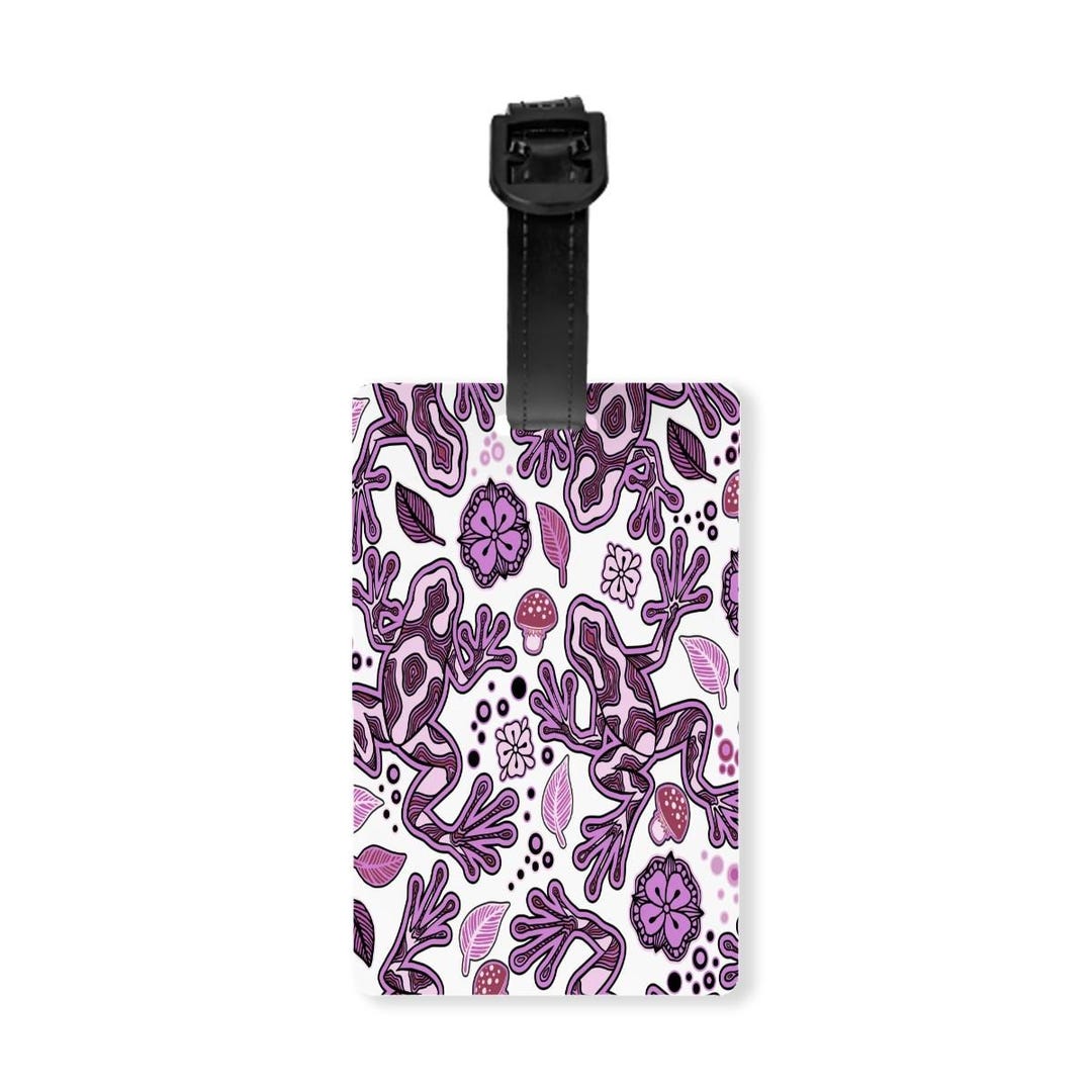 Frog Luggage Tag – Whimsical Purple Frog Travel Tag With Matching ...