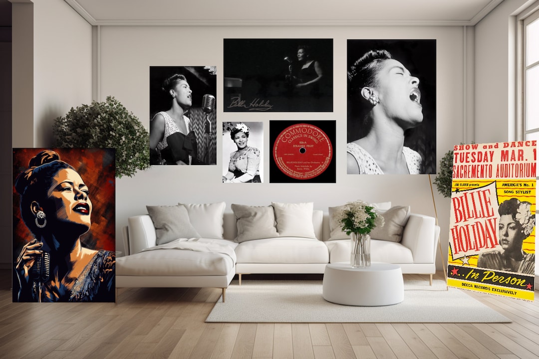 Billie Holiday Gallery Wall Art: Jazz Legend Prints (digital Download ...