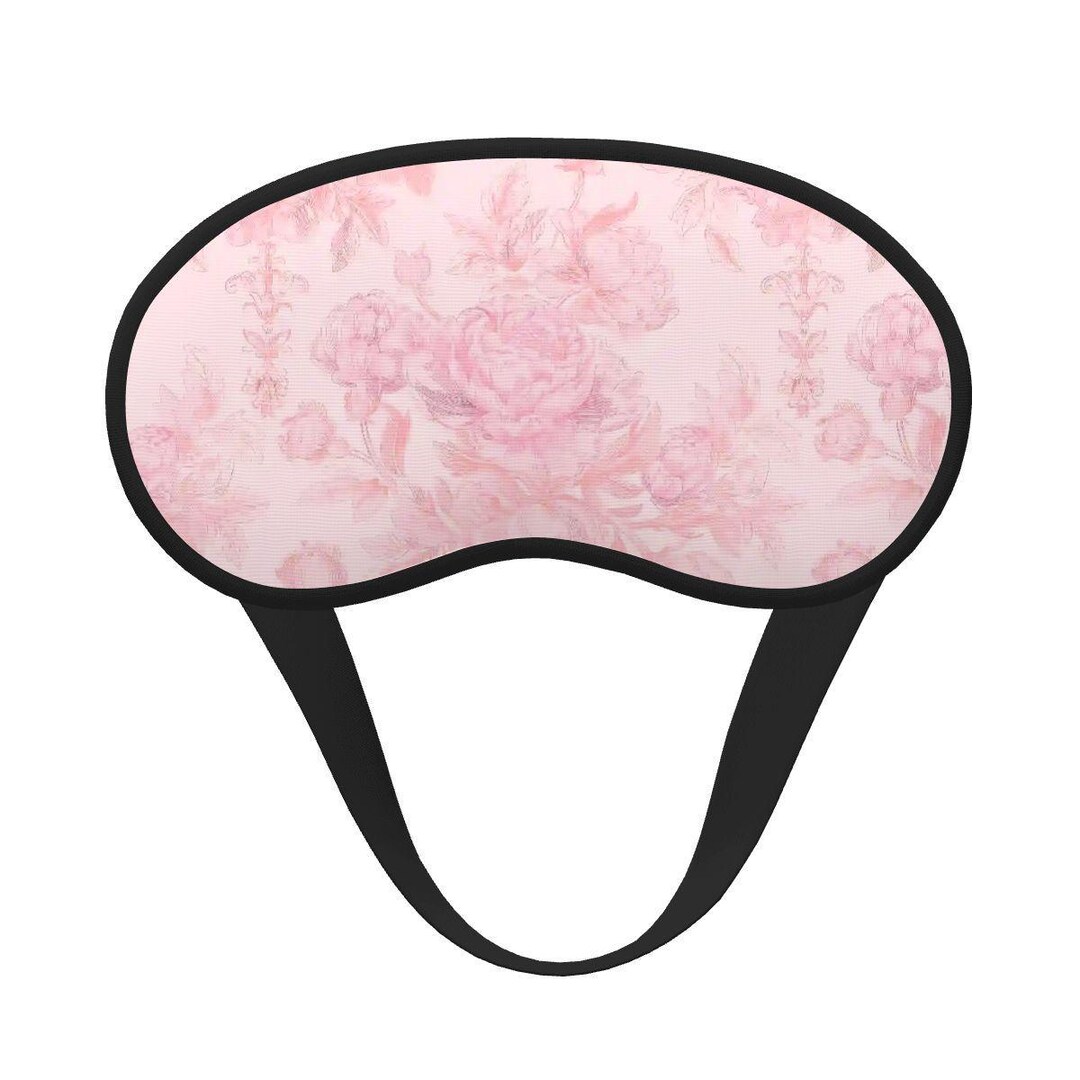 Pink Floral Satin Sleep Mask | Romantic Valentine's Gift - Etsy