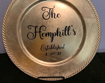 Custom Charger Plate - Etsy