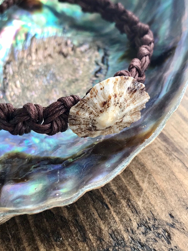 Men Macrame Bracelet With Natural Shell / Natural Bracelet / Shell ...