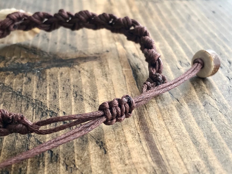 Men Macrame Bracelet With Natural Shell / Natural Bracelet / Shell ...