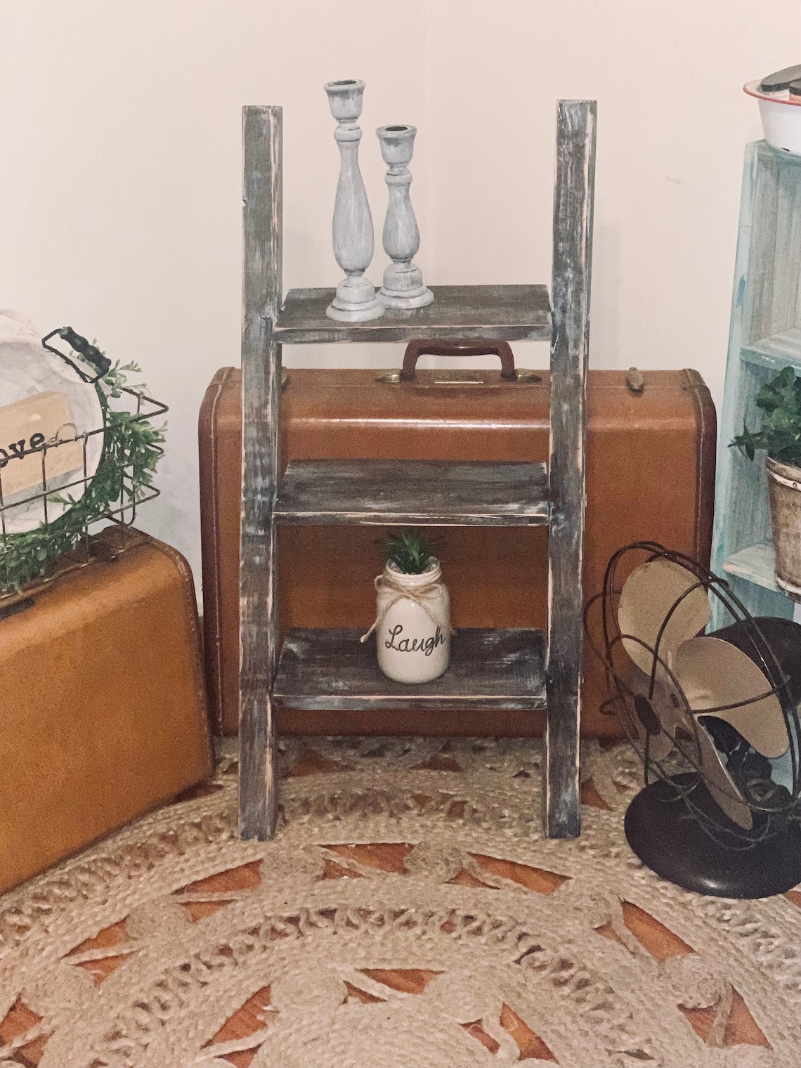 Handmade Short ladder shelf | Etsy