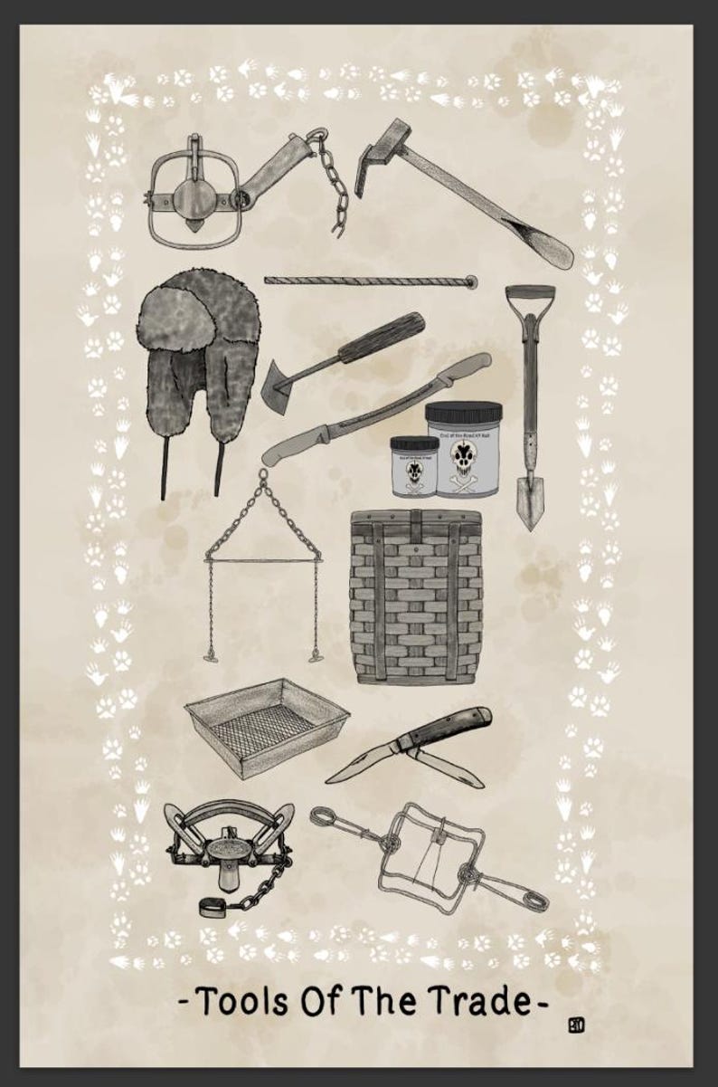 Trappers Tools of the Trade 11x17 Poster Print - Etsy