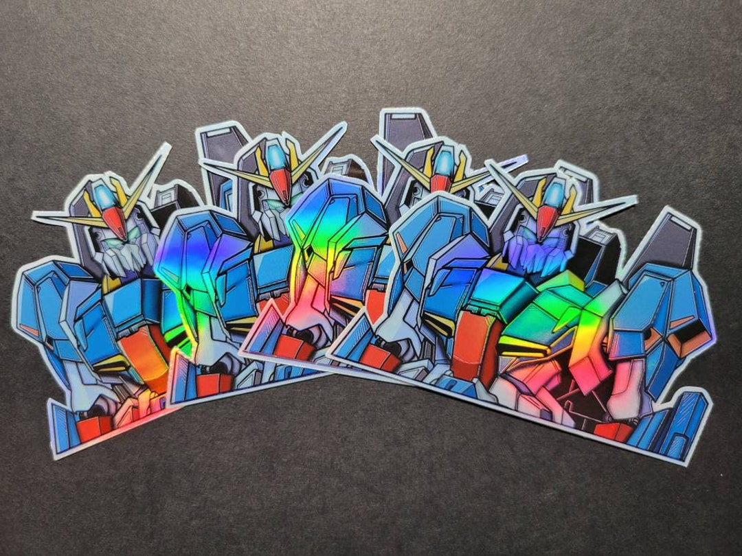 Zeta Gundam Fanart Holographic Gunpla Mobile Suit Sticker - Etsy