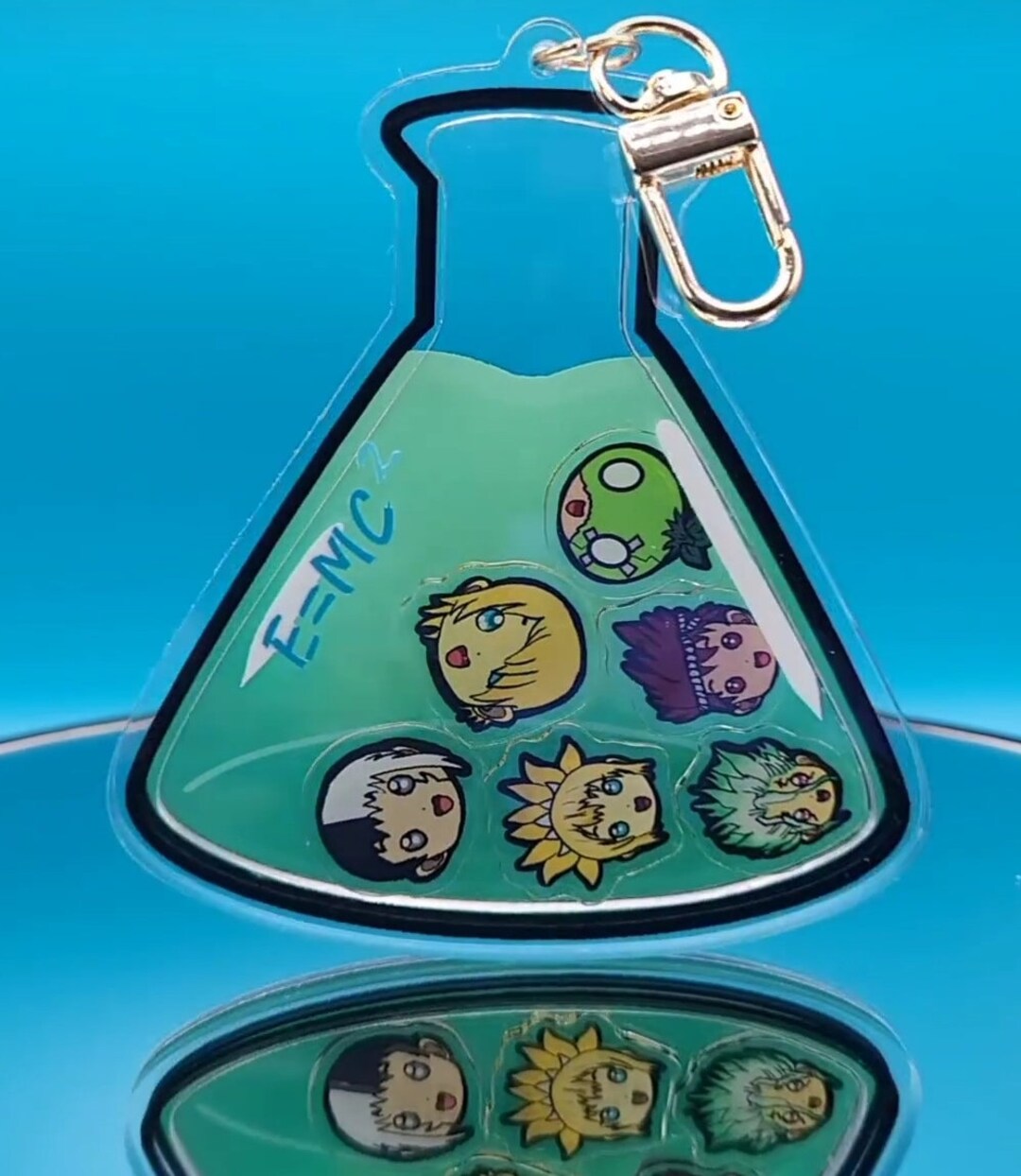 Science Stone Shaker Keychain Fanart Key Lanyard Epoxy Resin Gift ...
