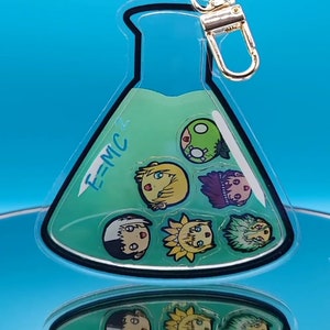 Science Stone Shaker Keychain Fanart Key Lanyard Epoxy Resin Gift ...
