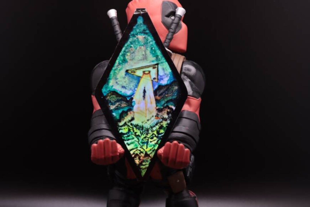 UFO Sticker Art CE5 Watercolor Holographic Alien Extraterrestrial - Etsy