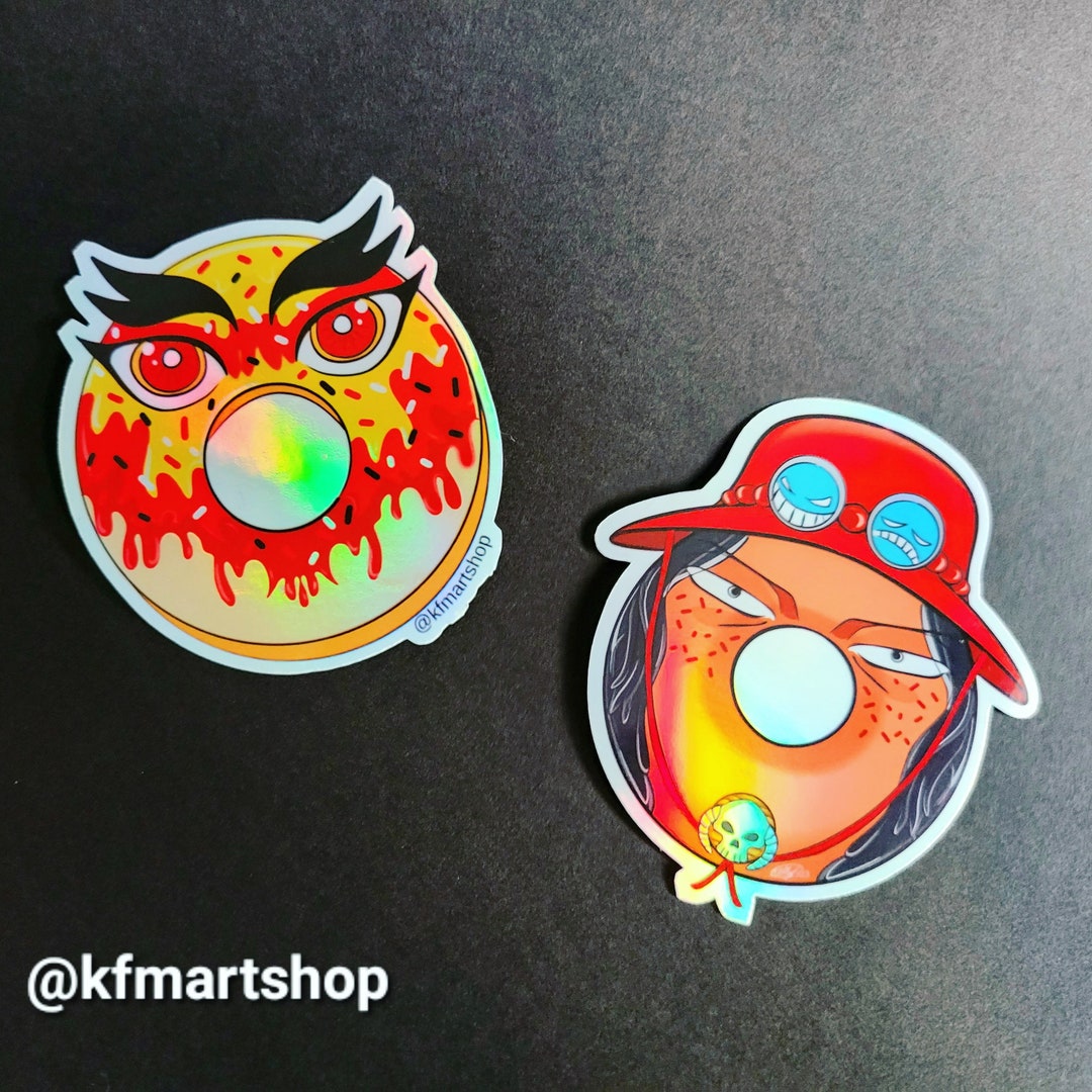 Cursed Doughnut Sticker Mobile Suit Holographic Bottle Laptop - Etsy