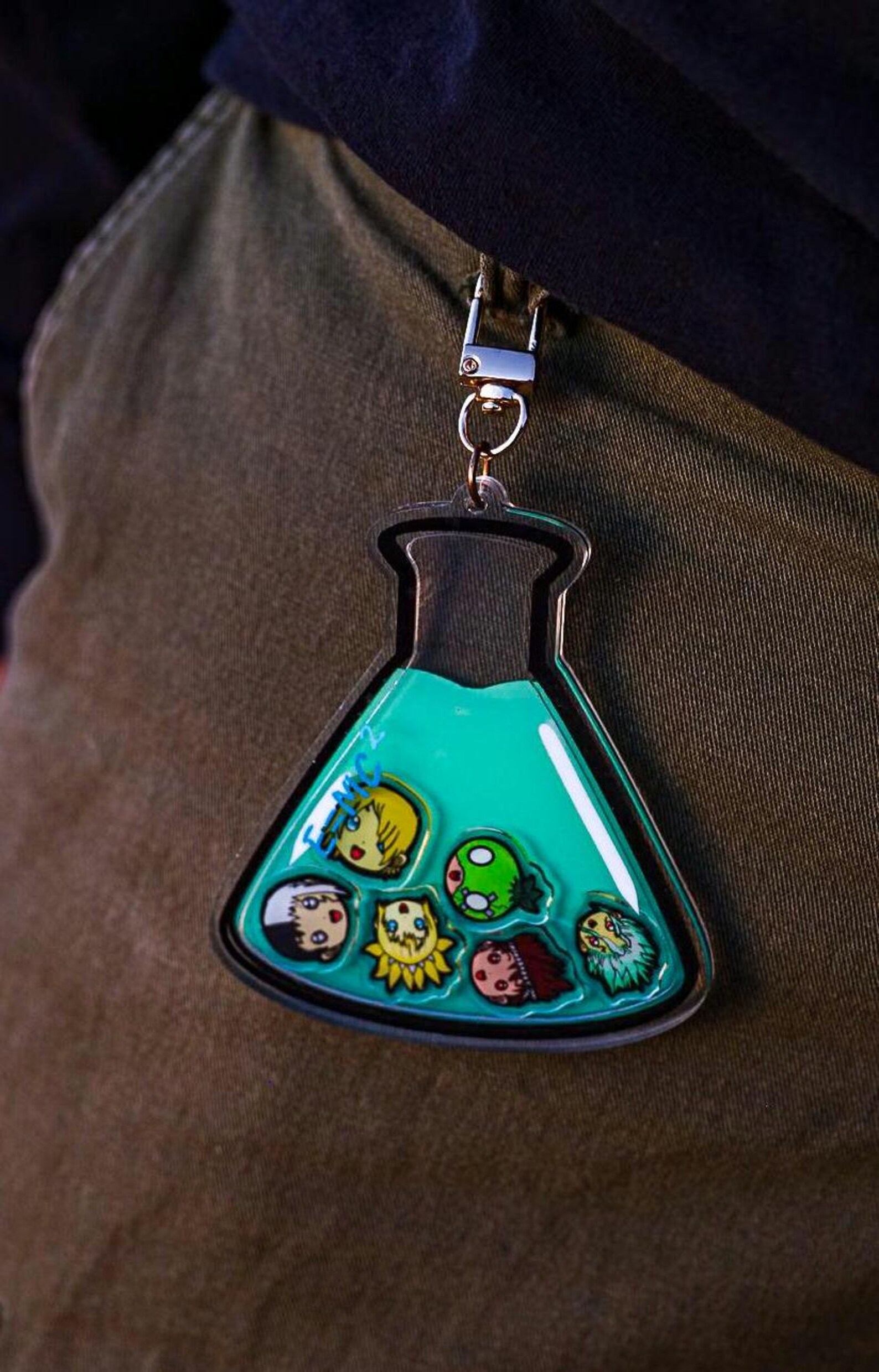 Science Stone Shaker Keychain Fanart Key Lanyard Epoxy Resin Gift ...