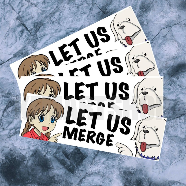 Let Us Merge -- Chimera Cursed Bumper Decal Sticker Car Shou Nina ...