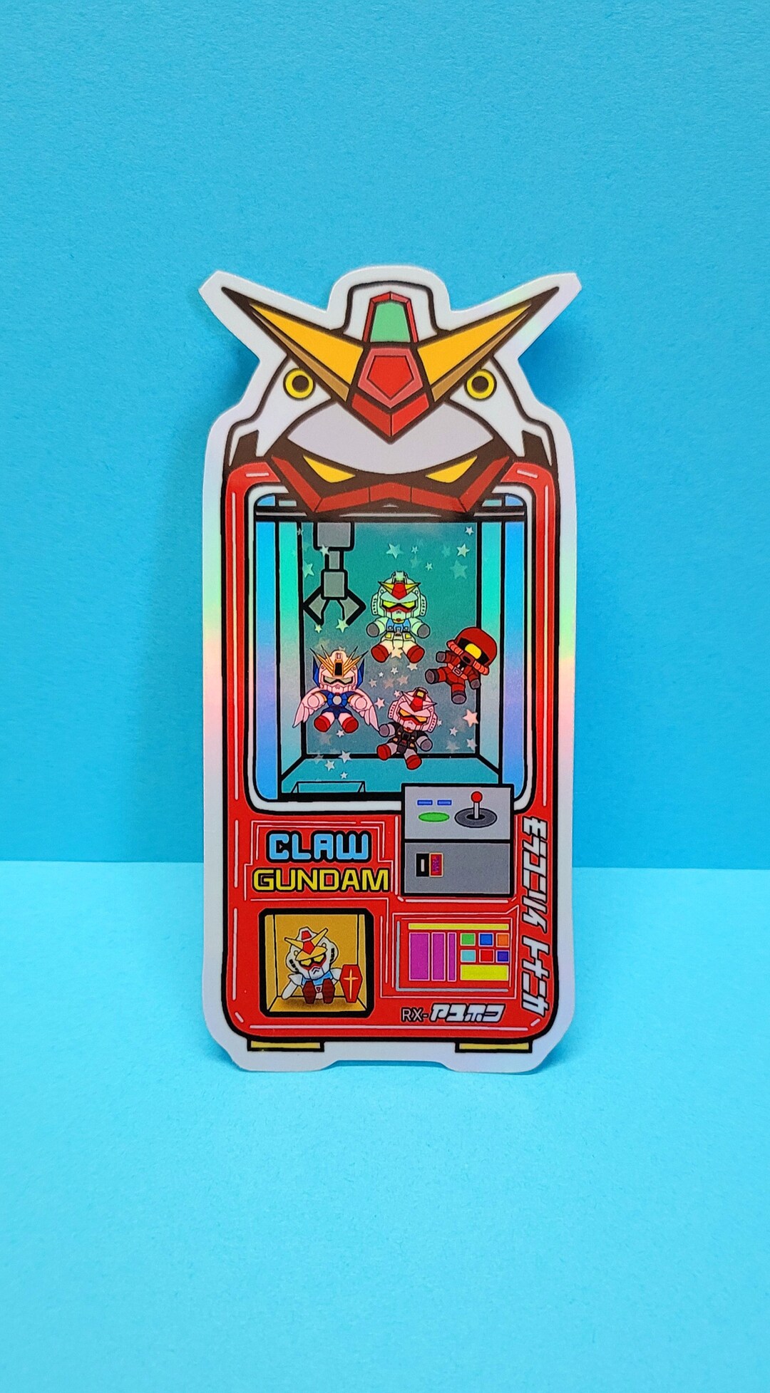 Claw Gundam Sticker Mobile Suit Holographic Bottle Laptop Decal - Etsy