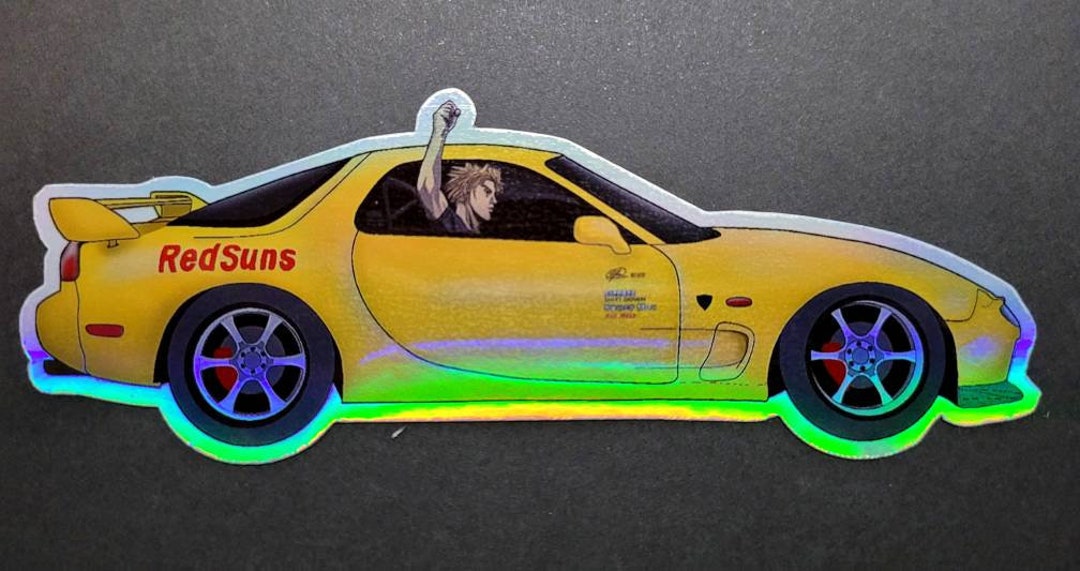 Mazda RX7 Type R FD3S D Keisuke Racing Car Anime Holographic Sticker ...