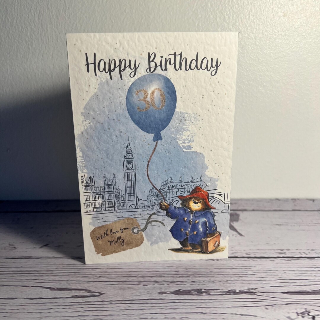 Paddington Style Birthday Card - Etsy