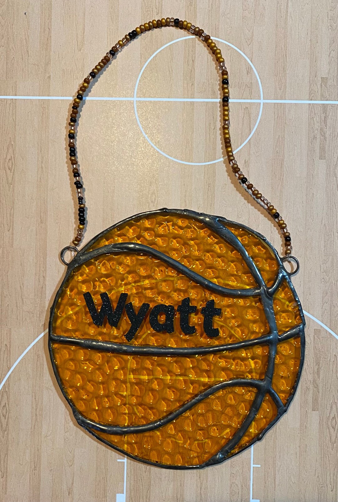 Basketball Personalized Stain Glass Sun Catcher - Etsy