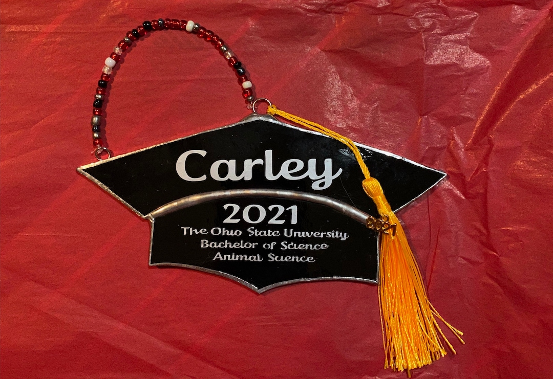 Graduation Cap Stained Glass Sun Catcher - Etsy