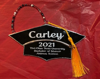 Handmade Stained Glass Graduation Cap Suncatcher - Etsy