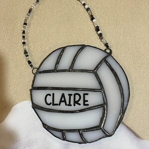 Volleyball Personalized Stained Glass Sun Catcher - Etsy