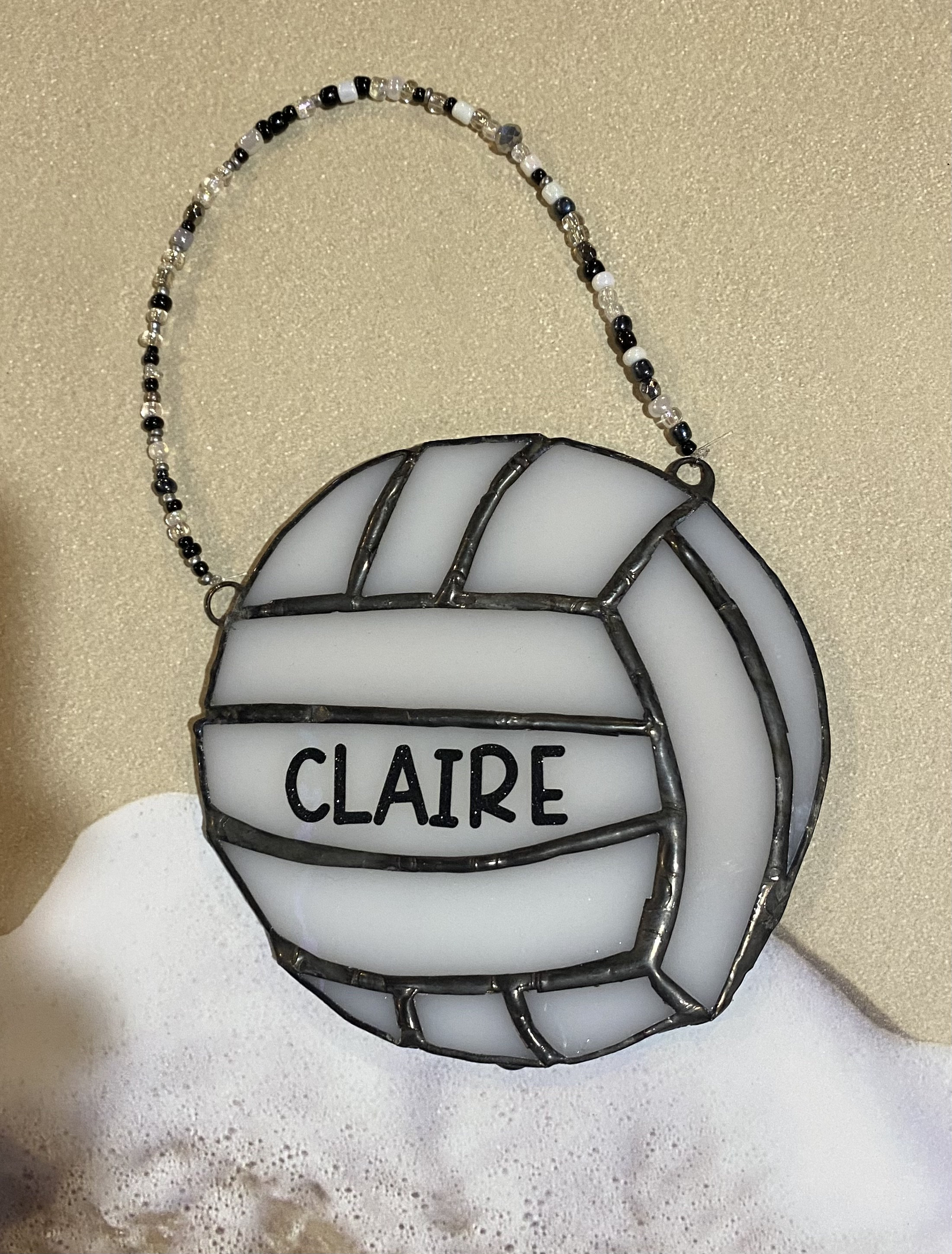 Volleyball Personalized Stained Glass Sun Catcher - Etsy