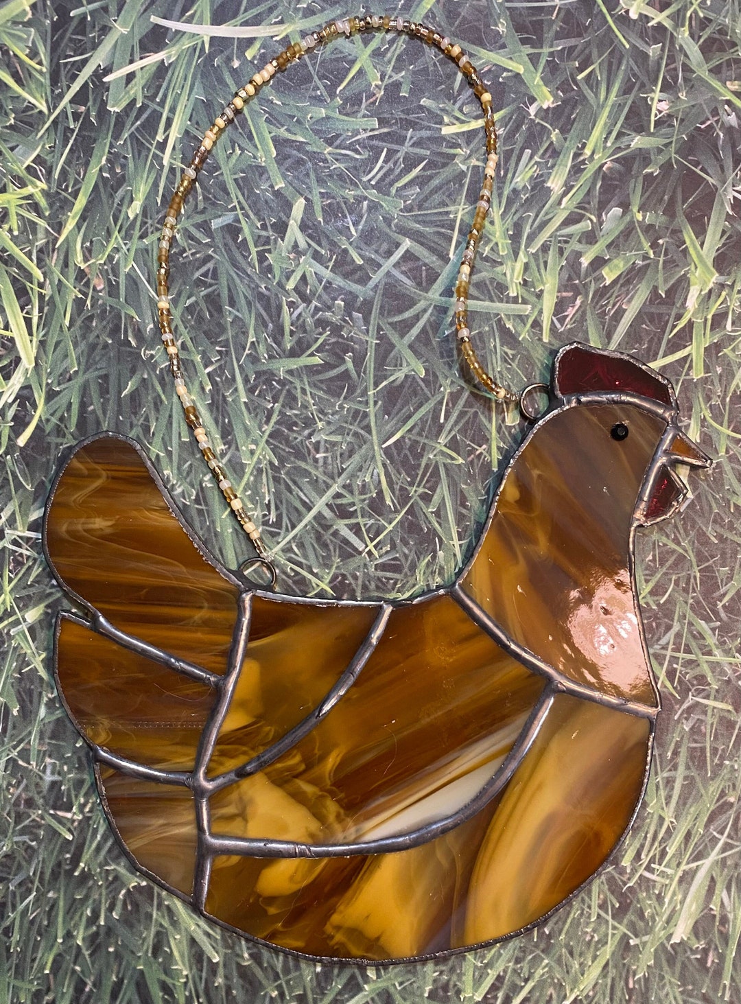 Chicken Stained Glass Sun Catcher - Etsy