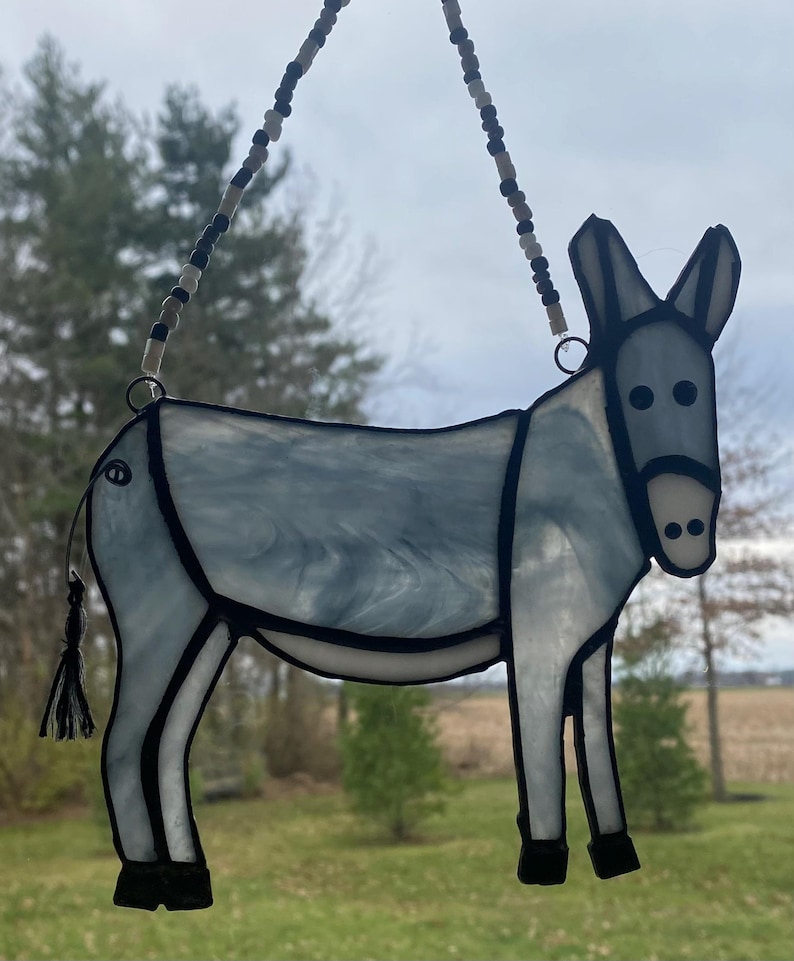 Donkey Mule Stained Glass Sun Catcher - Etsy