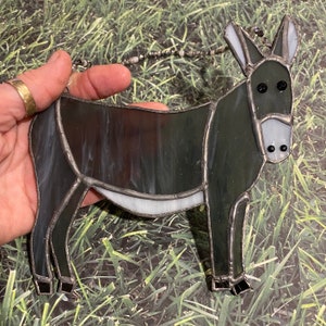 Donkey Mule Stained Glass Sun Catcher - Etsy