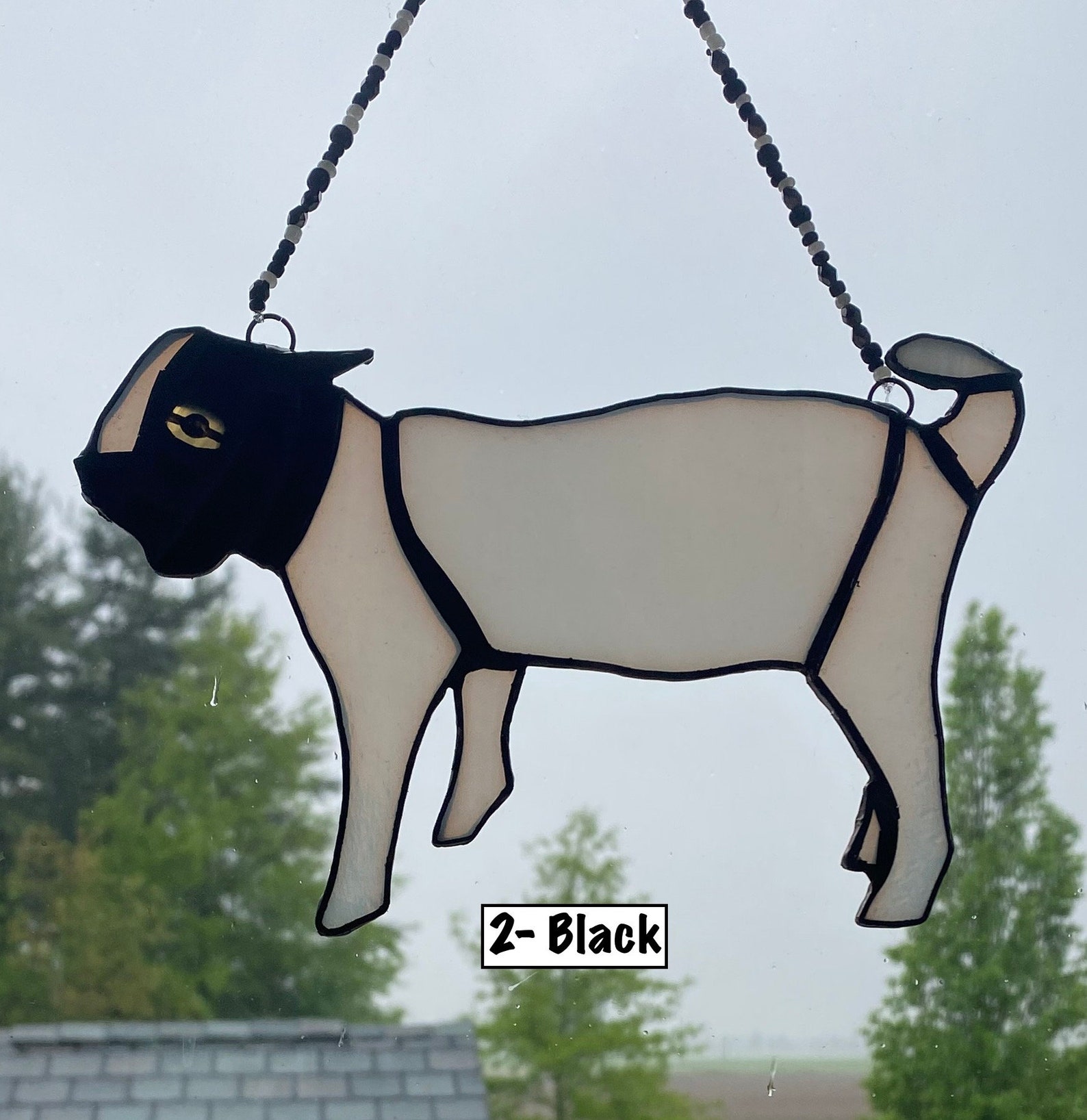 Goat Stained Glass Sun Catcher - Etsy