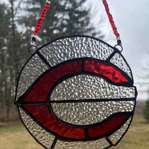 Cincinnati Reds Stained Glass Sun Catcher - Etsy