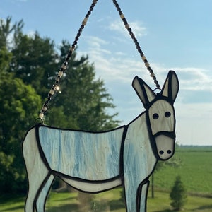 Donkey Mule Stained Glass Sun Catcher - Etsy