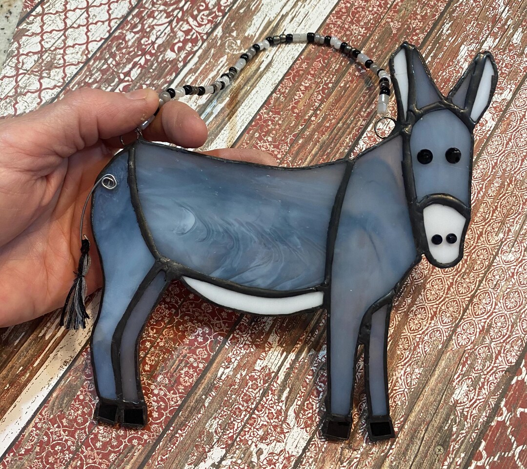 Donkey Mule Stained Glass Sun Catcher - Etsy
