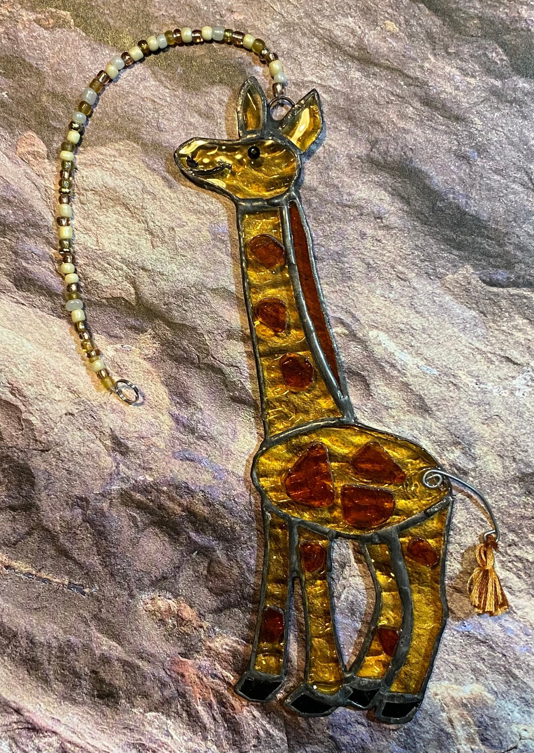 Giraffe Stained Glass Sun Catcher - Etsy