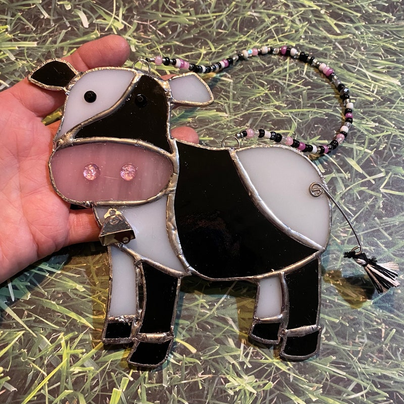 Stained Glass Cow - Etsy