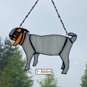 Goat Stained Glass Sun Catcher - Etsy