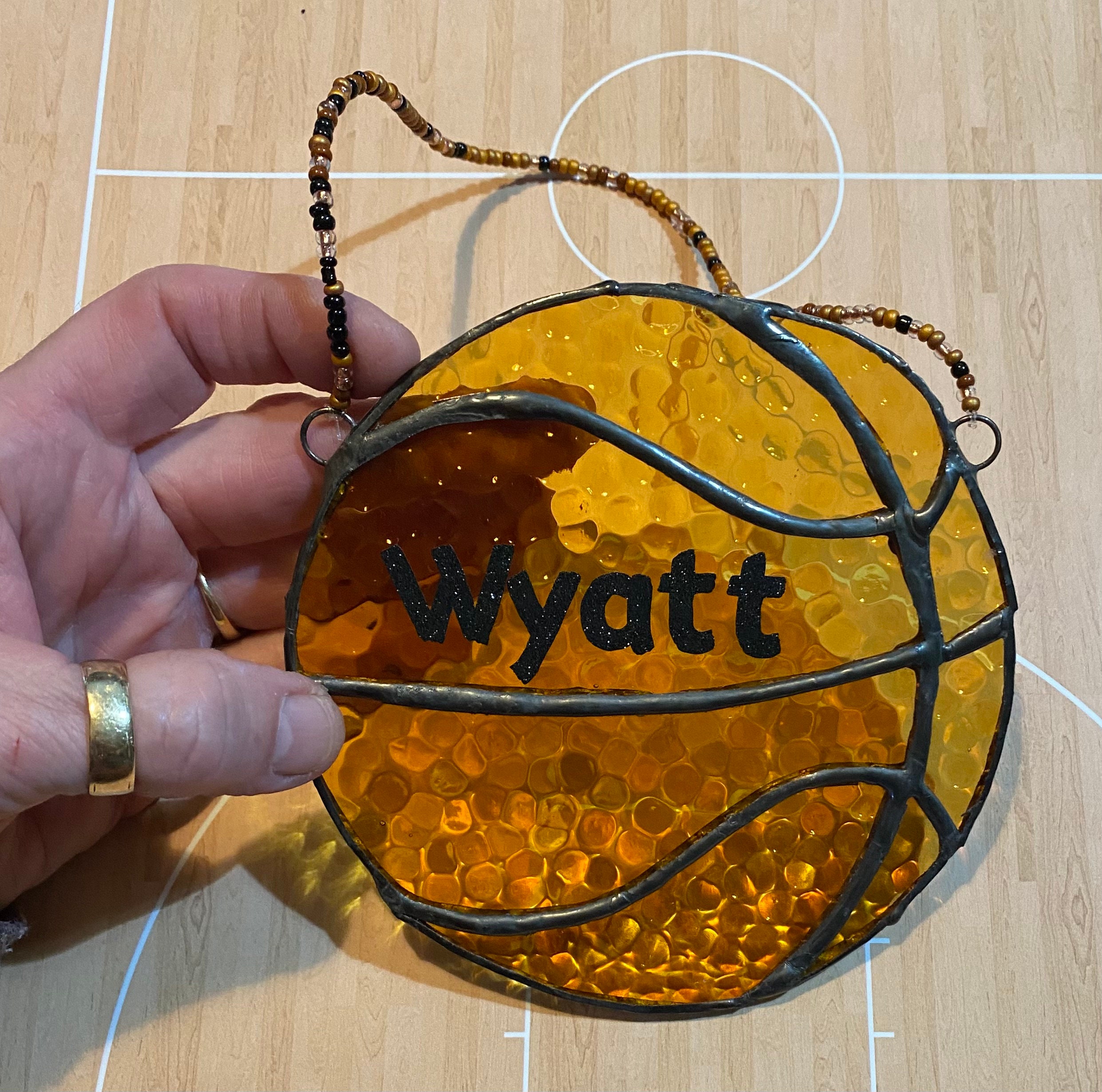 Basketball Personalized Stain Glass Sun Catcher - Etsy