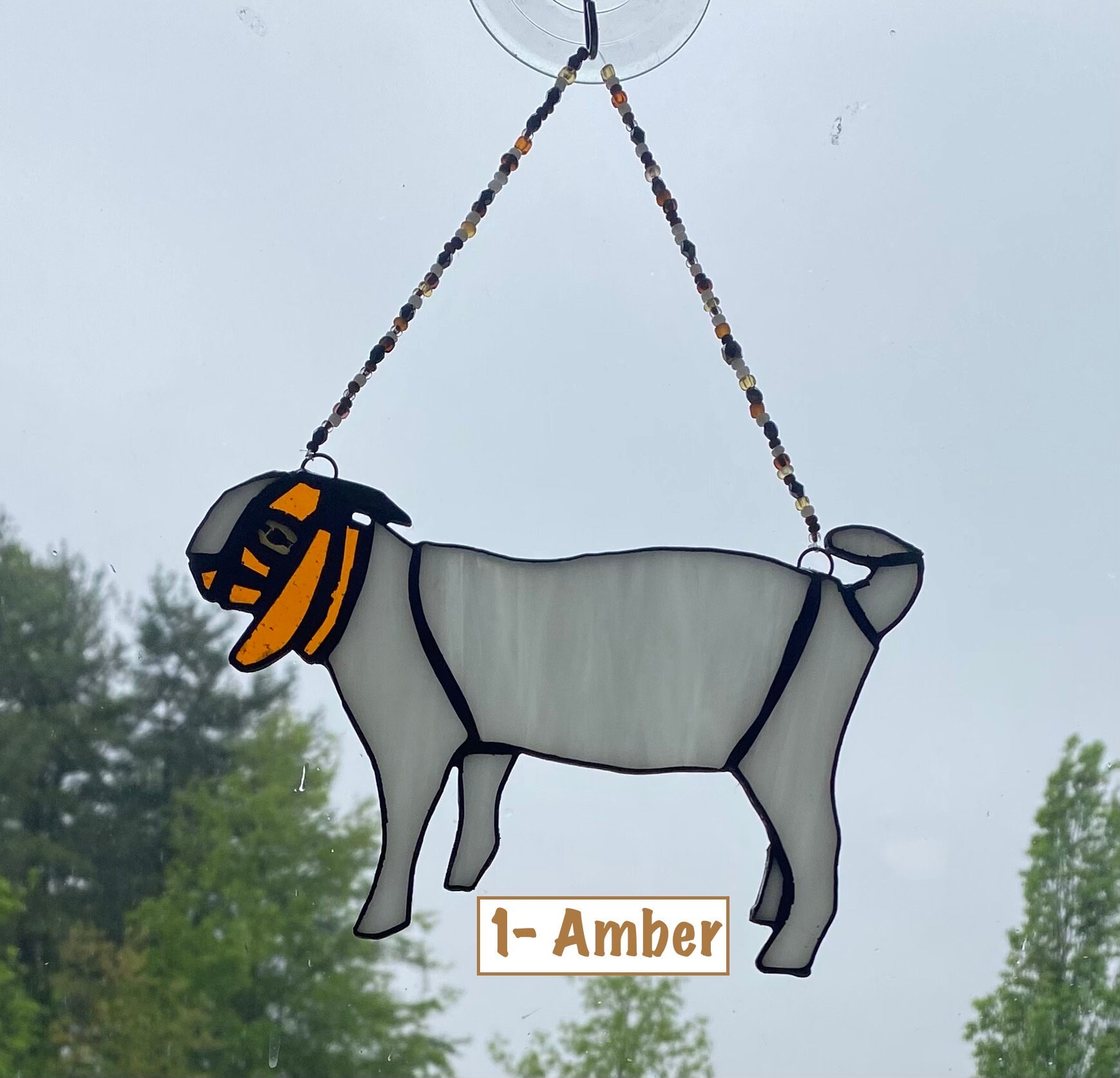 Goat Stained Glass Sun Catcher - Etsy
