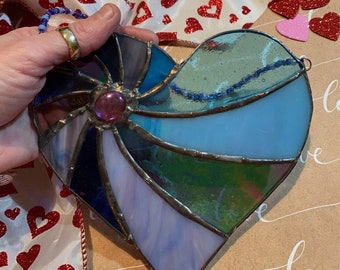 Stained Glass Purple Heart - Etsy