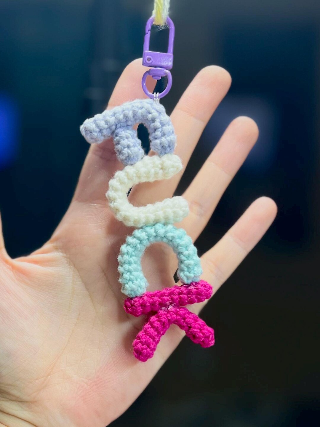 Alphabetical Key Chain,crochet Amigurumi, Bag Charm, Car Ornament - Etsy