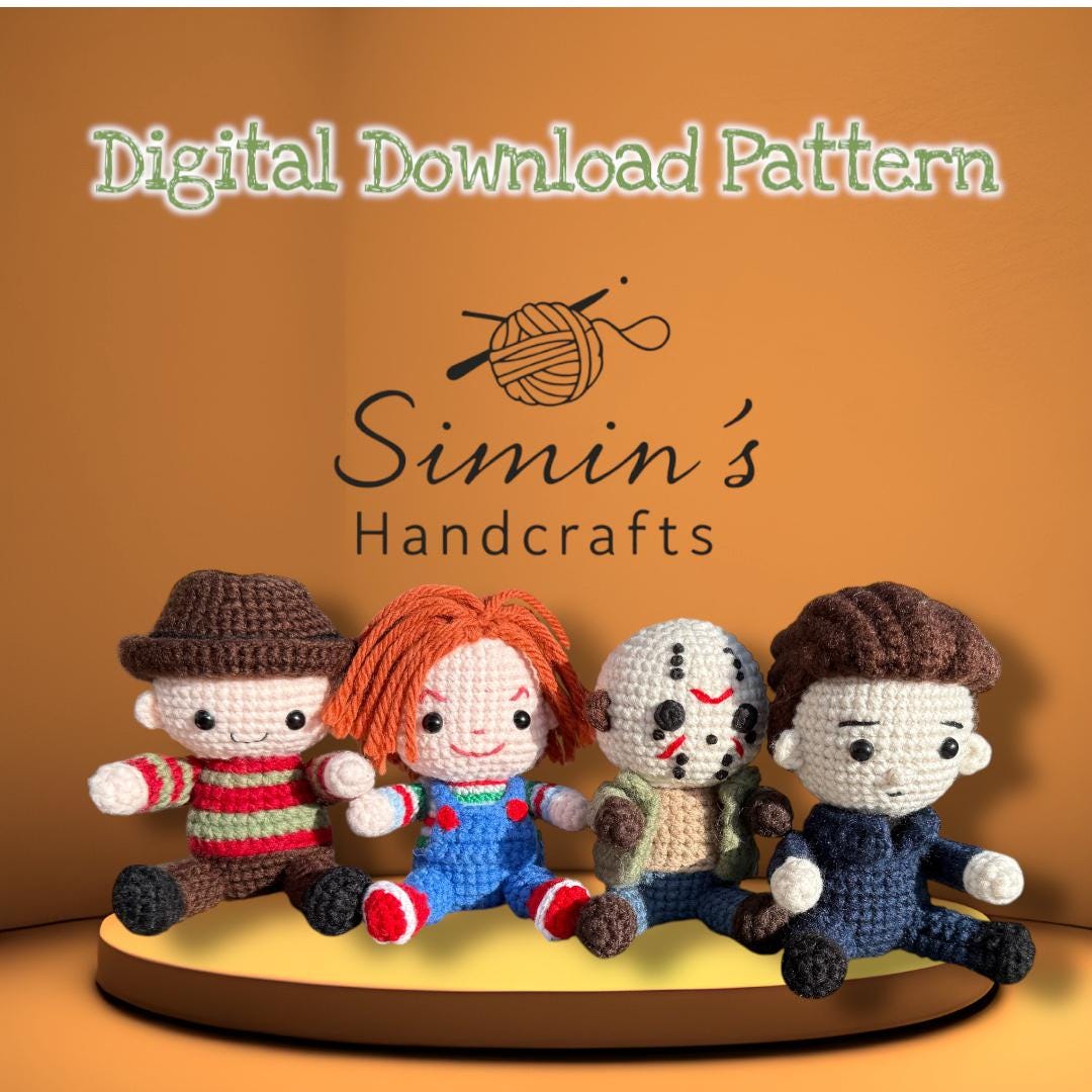 Horror Movie Character Crochet Pattern: Michael, Chucky, Freddy, Jason ...