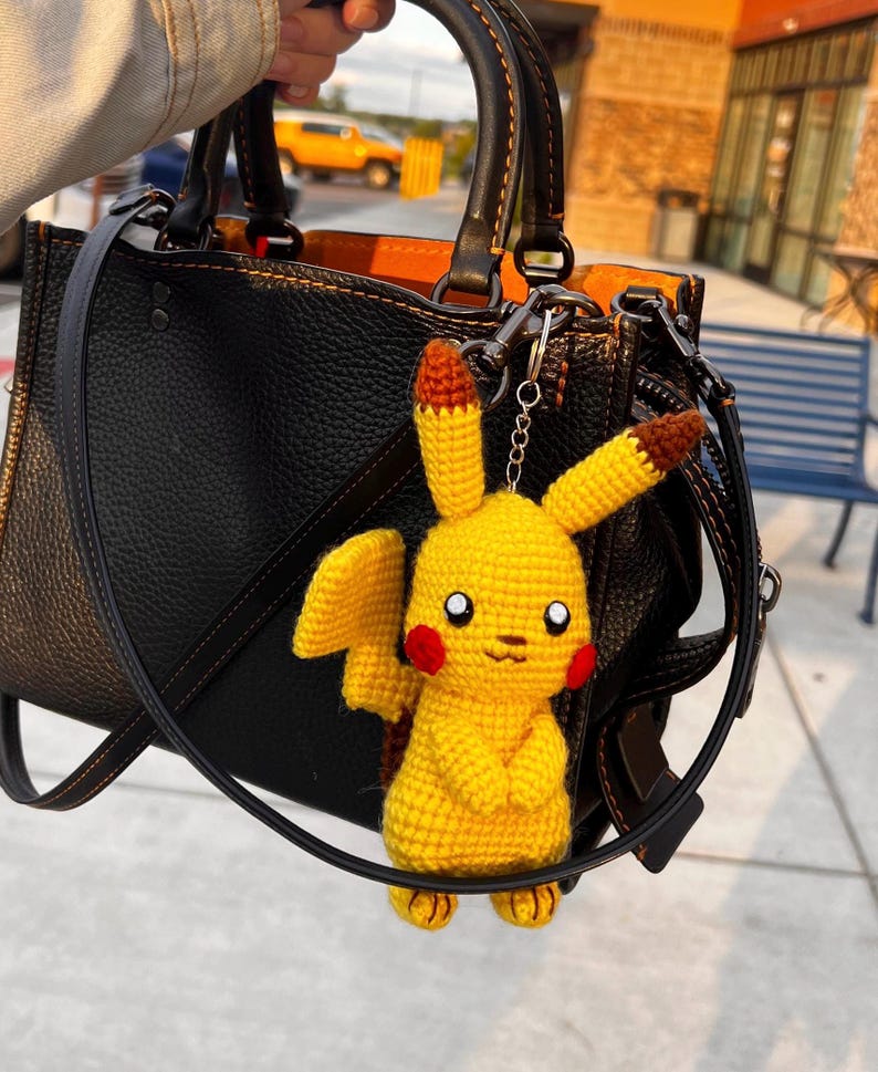 Pikachu Key Chain/charm. Crochet. Pokemon - Etsy