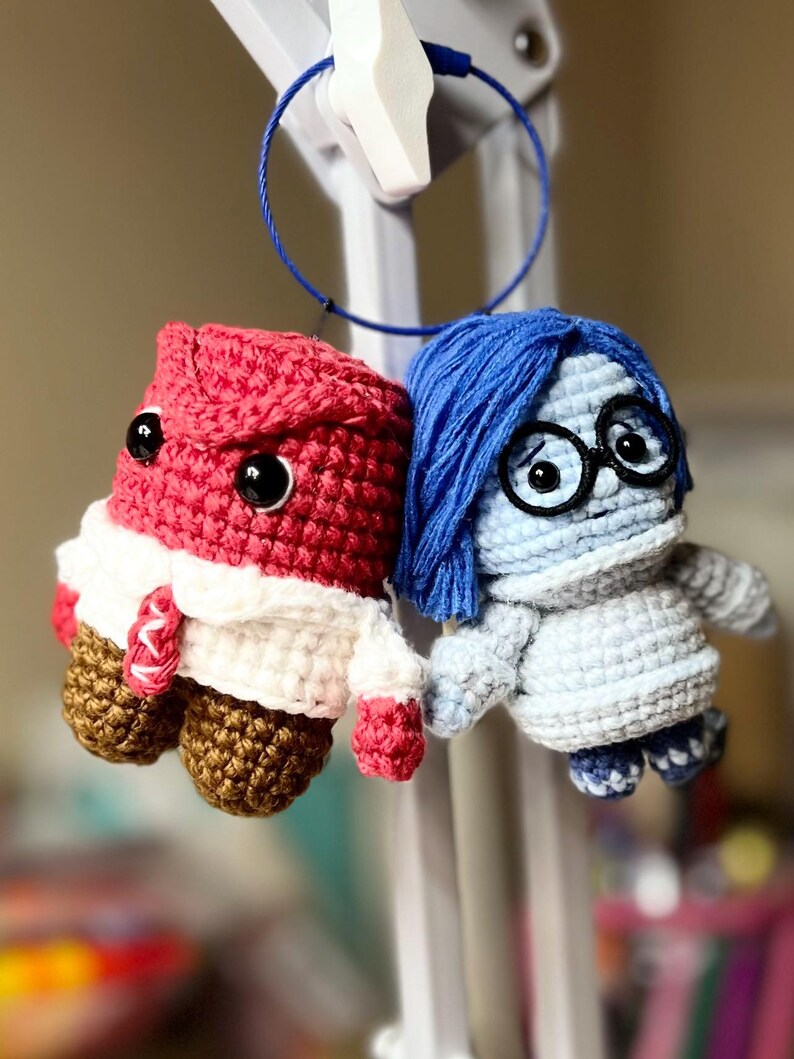 Inside Out Characters/ Sadness/ Anger, Keychain/bag Charm/ Car Ornament ...