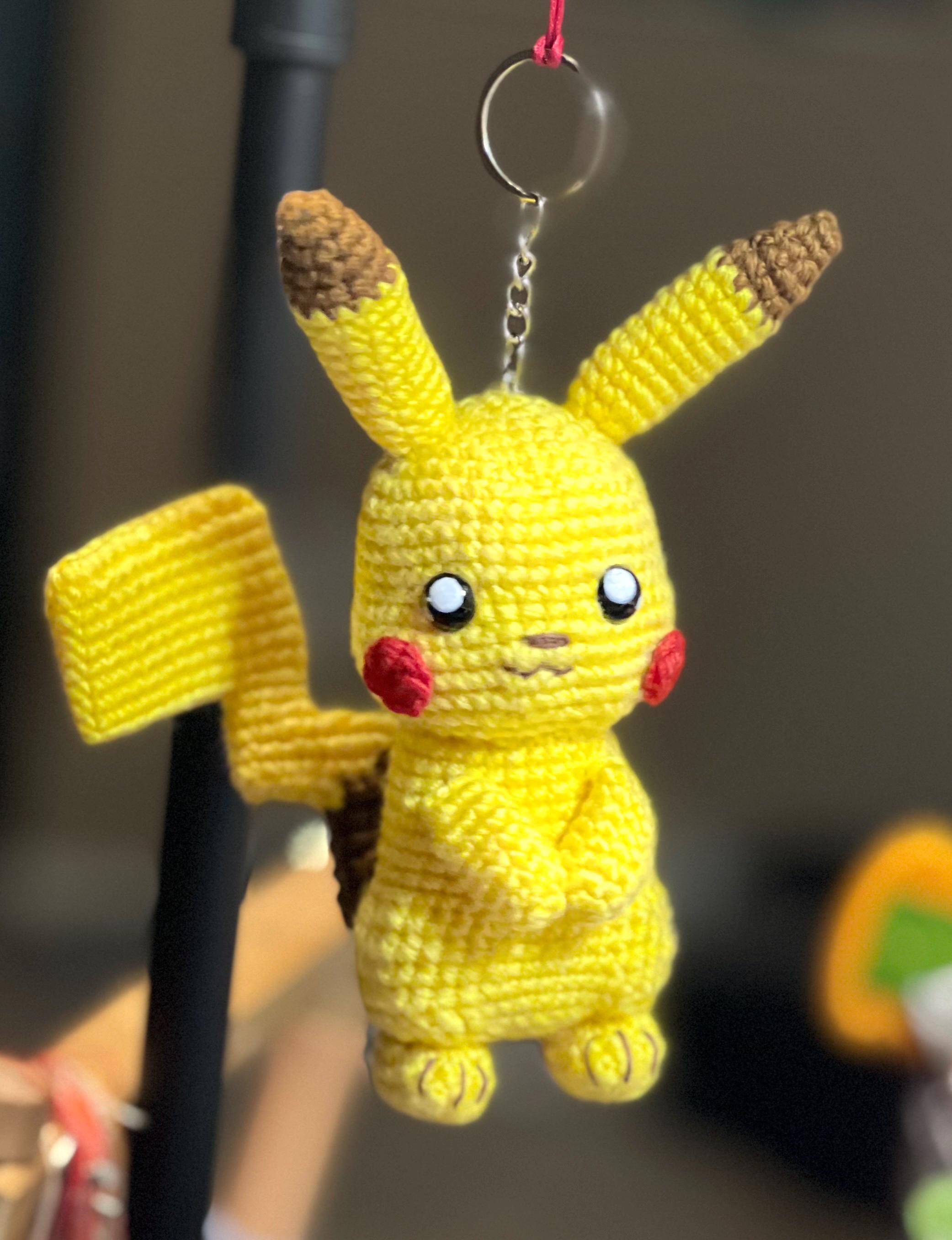 Pikachu Key Chain/charm. Crochet. Pokemon - Etsy
