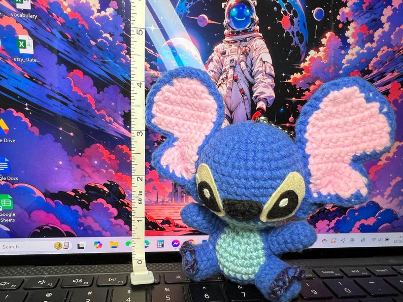 Stitch Doll/ Ornament/ Key Chain/ Car Decor/ Bag Charm, Crochet ...