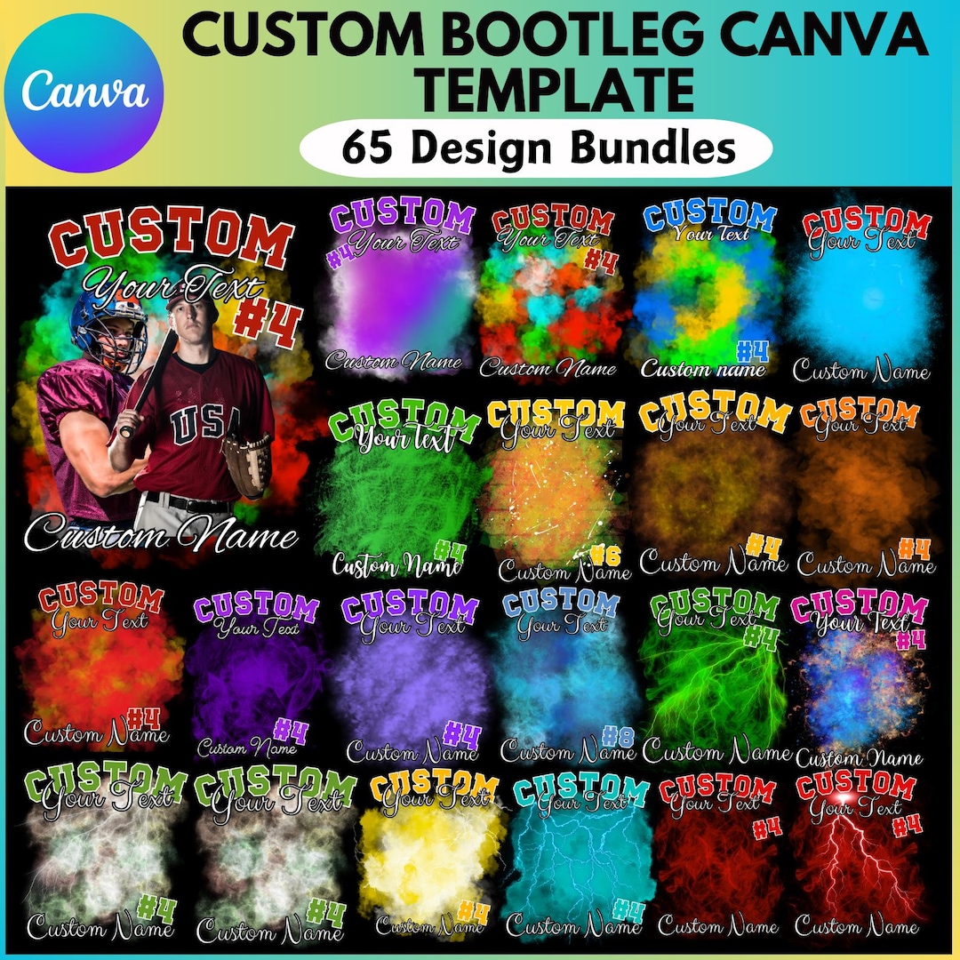 65 Custom Bootleg Canva Editable Template, Bootleg Canva Template ...