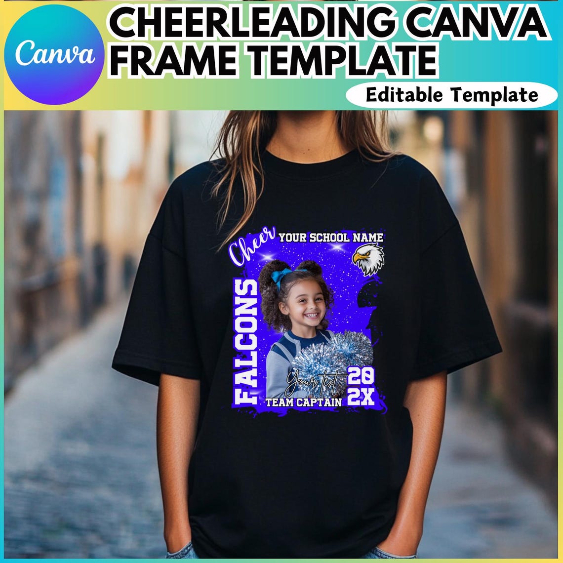 Cheerleading Canva Editable Template, Sports Photography Templates ...