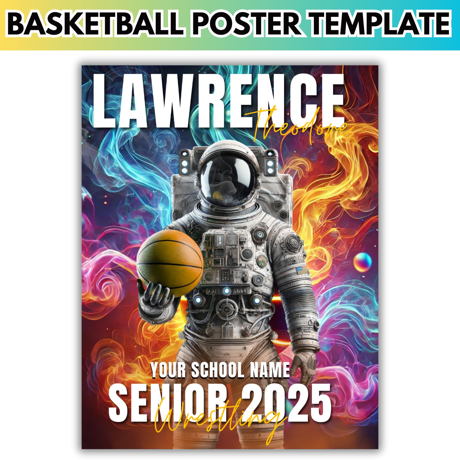 Basketball Poster Canva Editable Template, Basketball Sports Posters ...