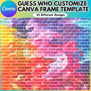 Custom Guess Who Canva Editable Template, Canva Guess Who Game, Guess ...