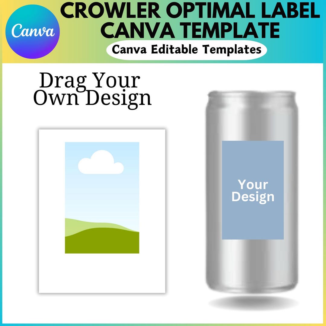 Crowler Optimal Label Template, Crowler Optimal Canva Editable, Canva ...
