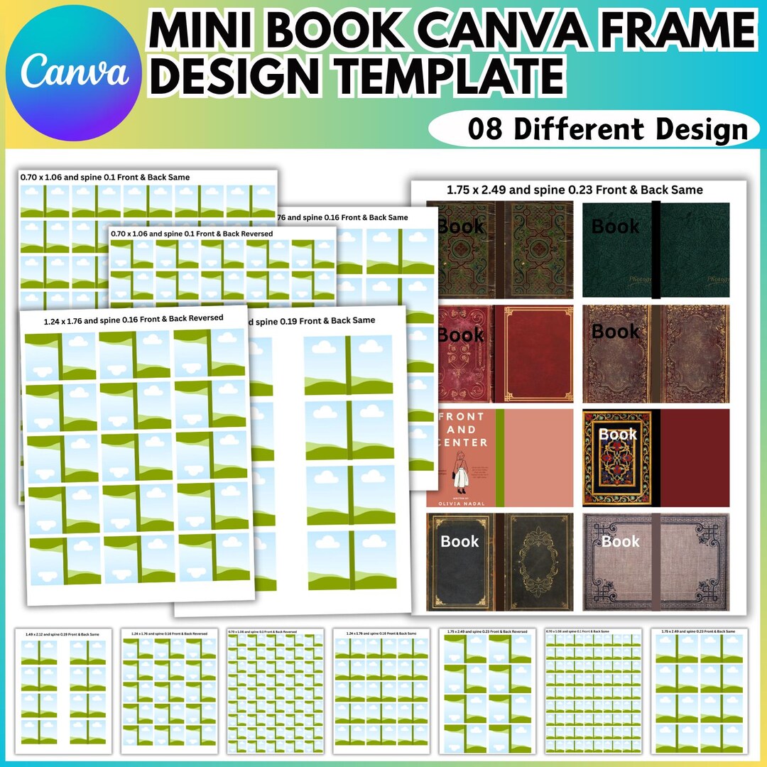 Mini Book Canva Frame Editable Template, Mini Book Design, Fill Your ...