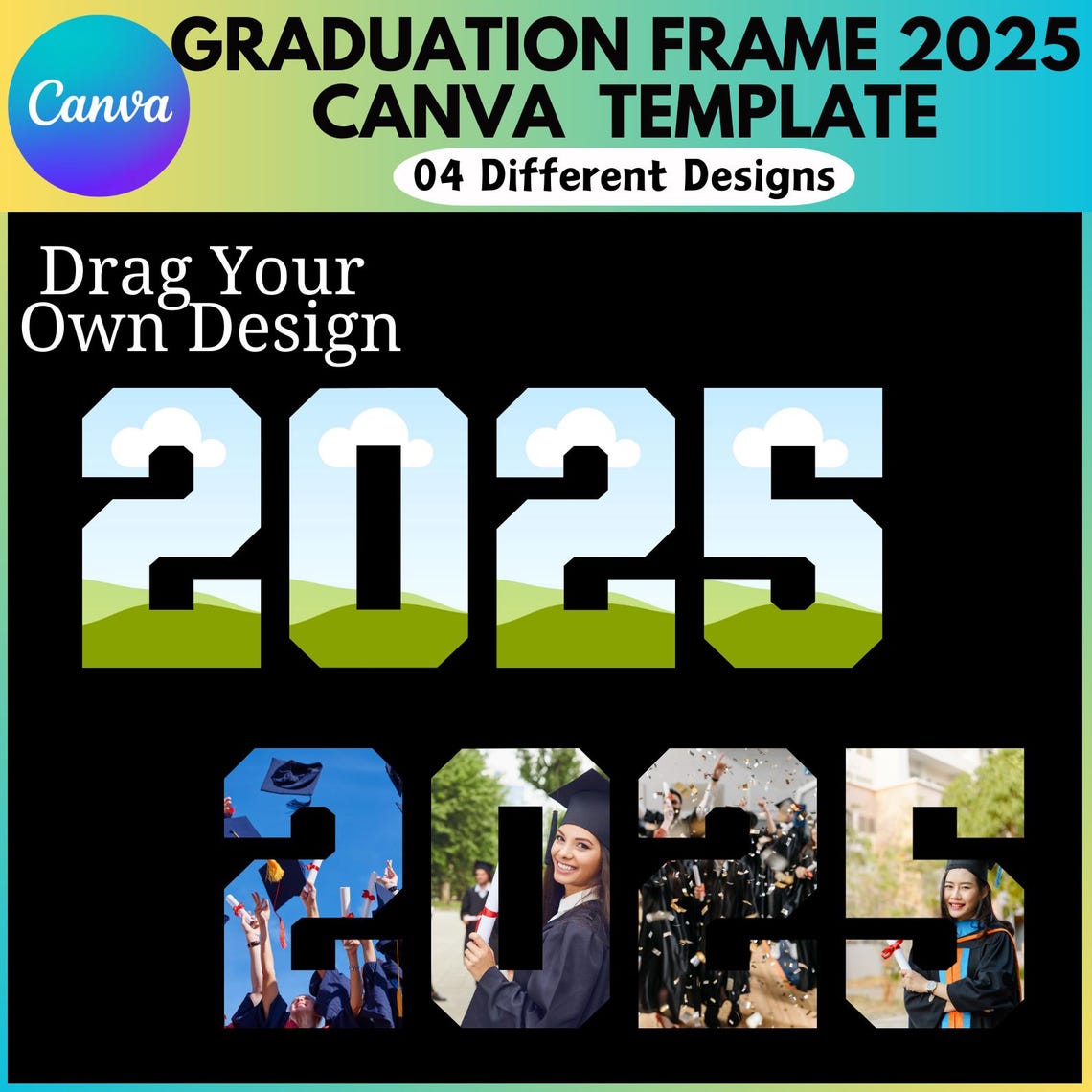Graduation Canva Editable Template, Graduation Senior 2025 ...